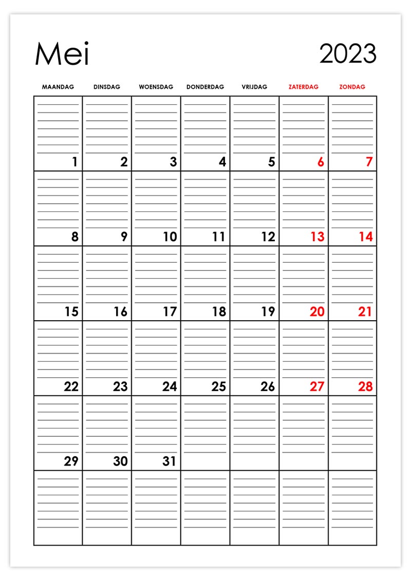 Lege kalender mei 2023 – kalende.ru