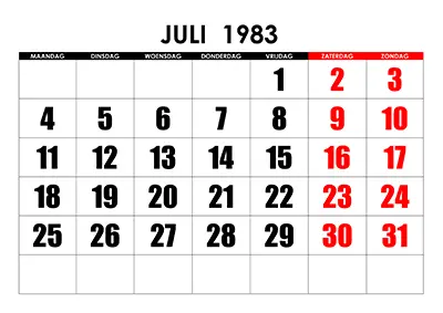 Kalender 1983 – kalende.ru