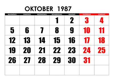 Kalender 1987 – kalende.ru