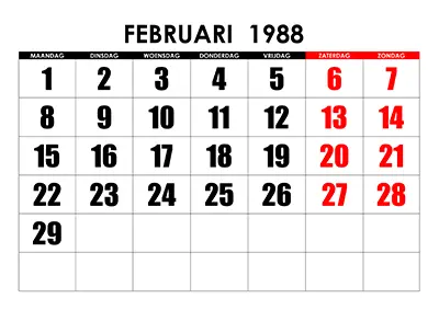 Kalender 1988 – kalende.ru
