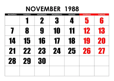 Kalender 1988 – kalende.ru