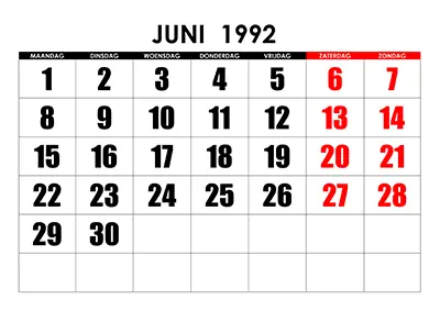 Kalender 1992 – kalende.ru