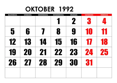 Kalender 1992 – kalende.ru